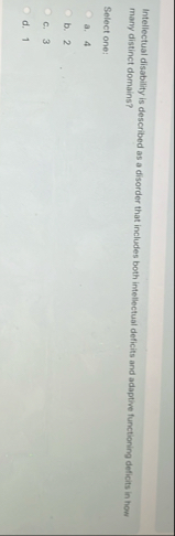 Solved Intellectual disability is described as a disorder | Chegg.com