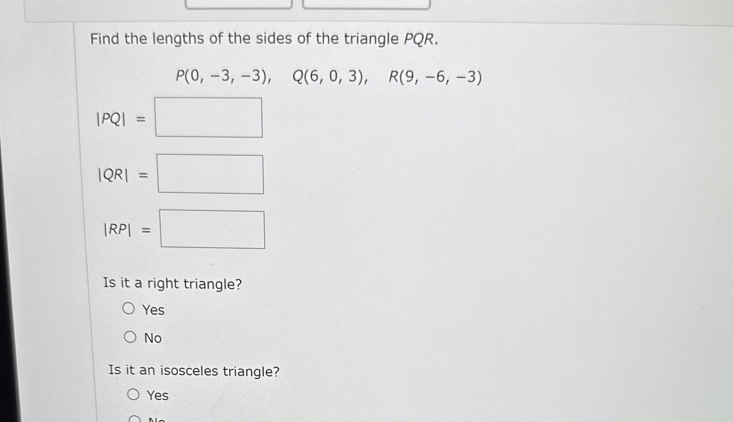 Solved Find the lengths of the sides of the triangle | Chegg.com
