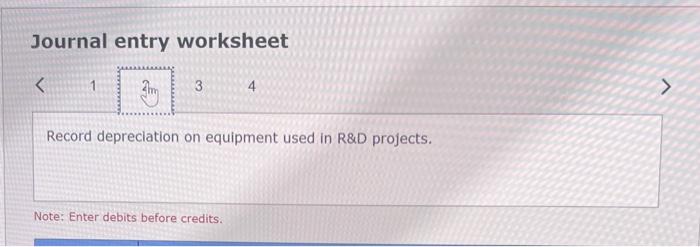 Solved Journal entry worksheet 1 4 Record depreciation on | Chegg.com