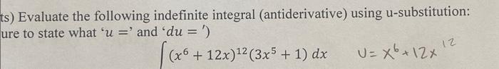 Solved Evaluate the following indefinite integral | Chegg.com