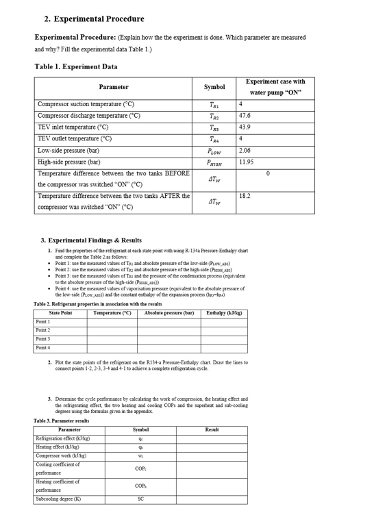 Solved Experimental ProcedureExperimental Procedure: | Chegg.com
