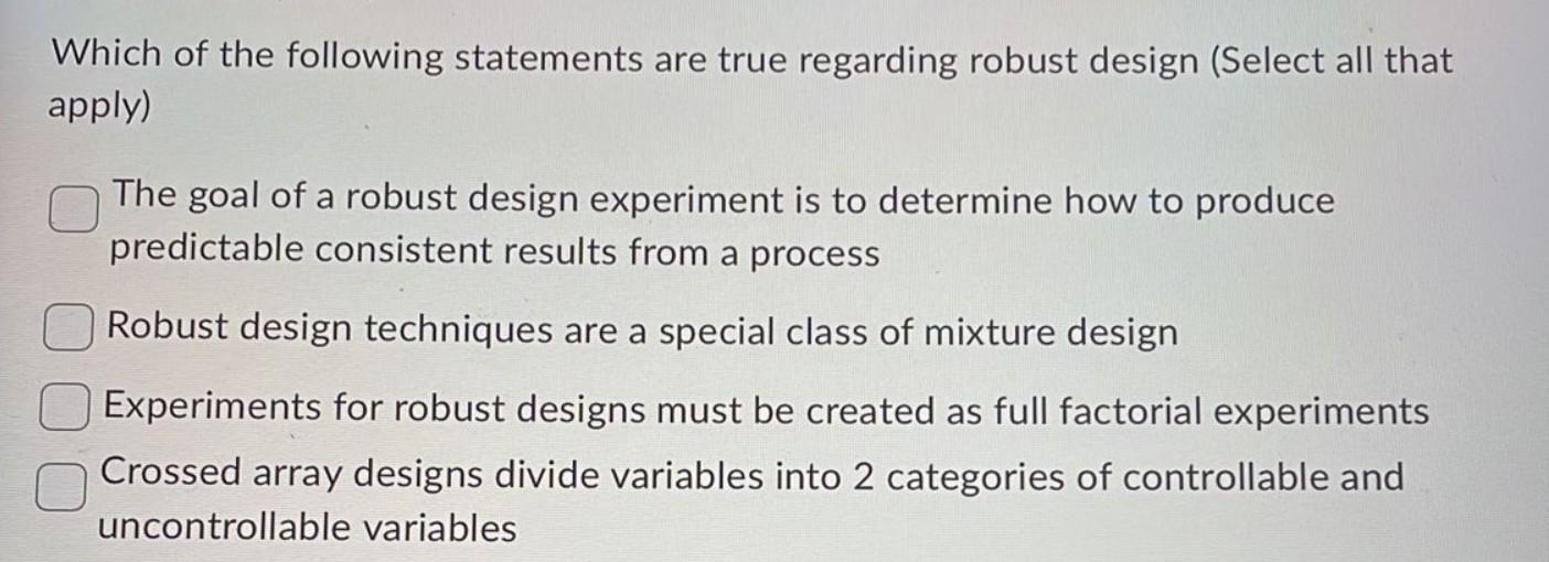 Solved Which of the following statements are true regarding | Chegg.com