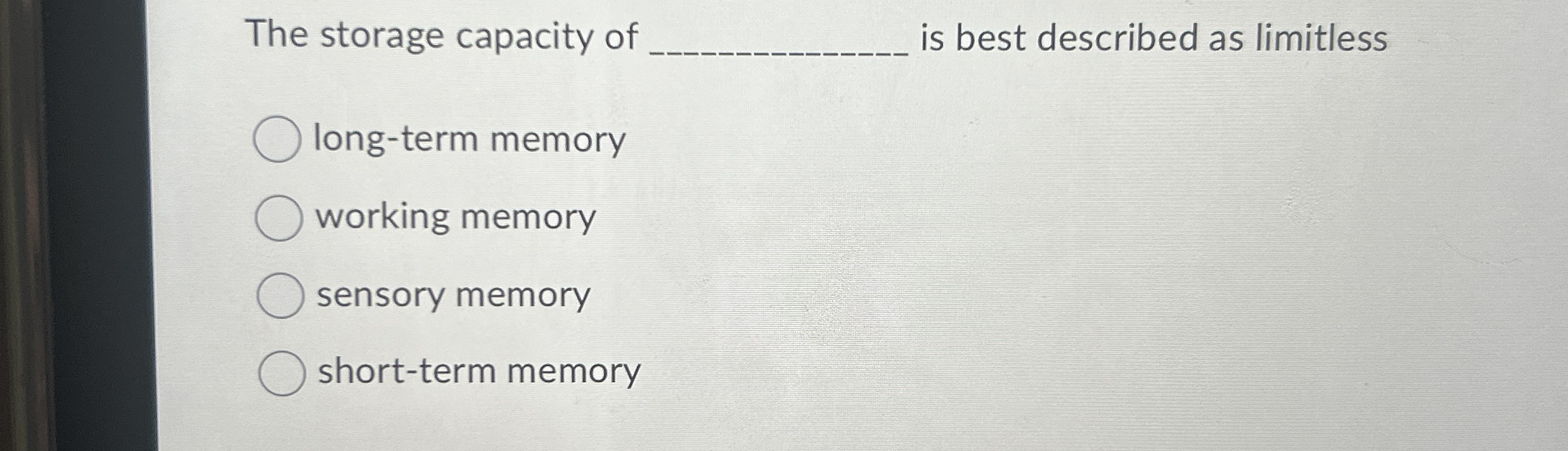Solved The storage capacity of q, ﻿is best described as | Chegg.com
