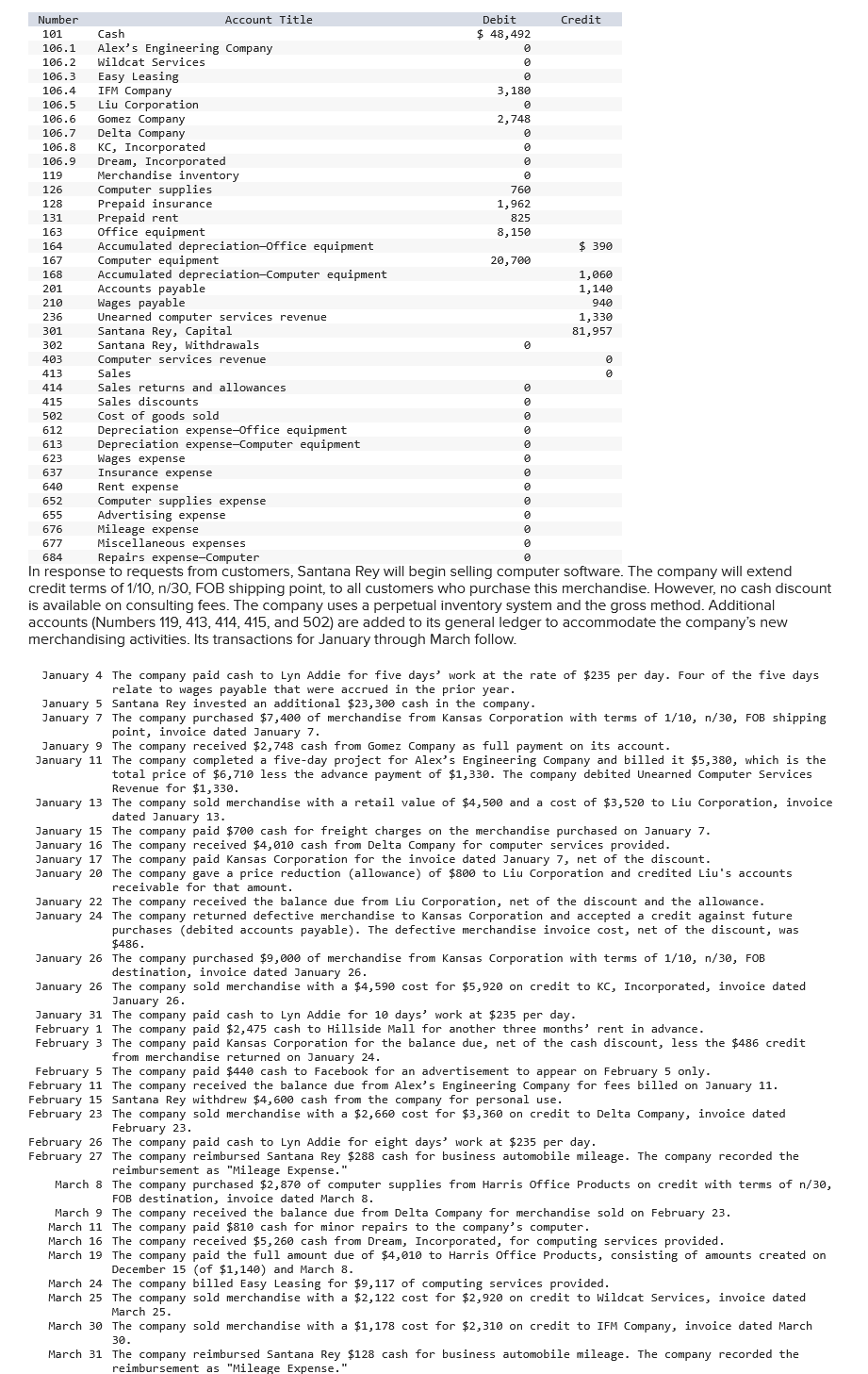 [Solved]: 3. Prepare a 6-column work sheet that includes the