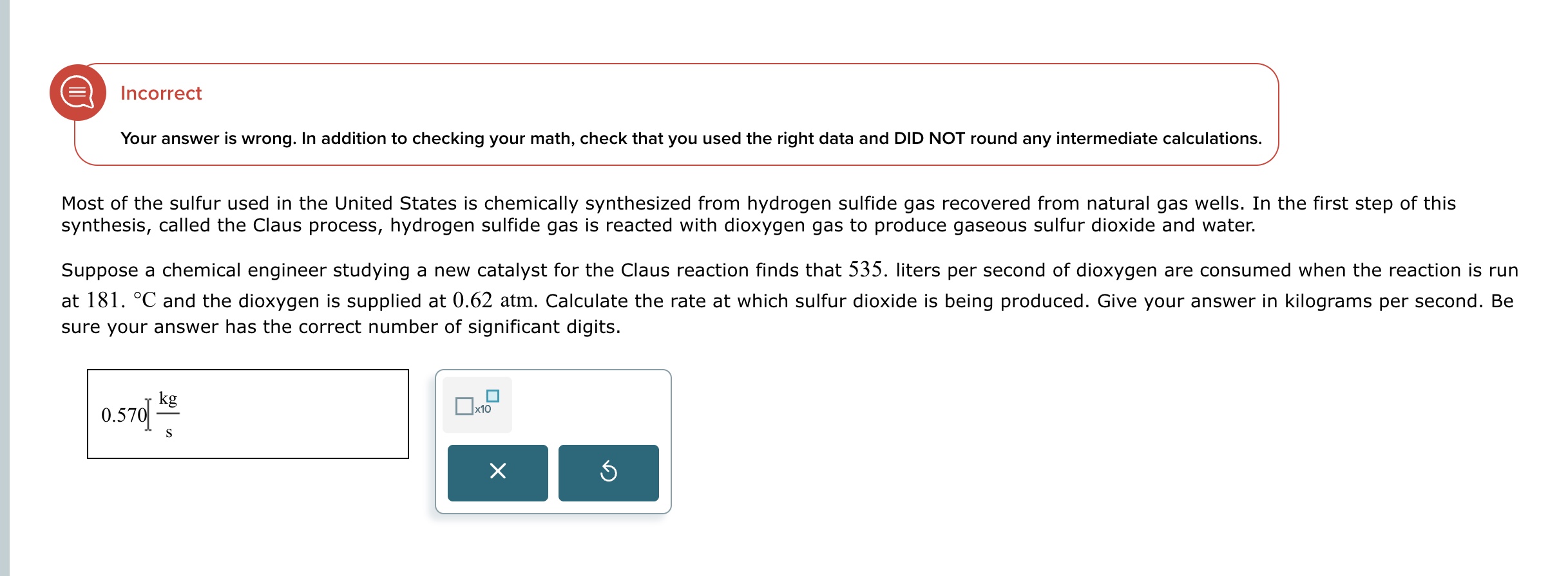 Solved Your answer is wrong. In addition to checking your | Chegg.com