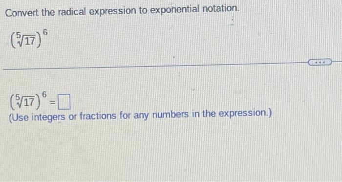 Solved Convert the radical expression to exponential | Chegg.com