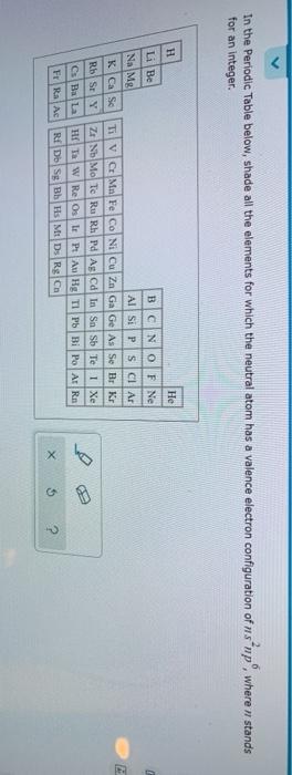 Solved In the Periodic Table below, shade all the elements | Chegg.com