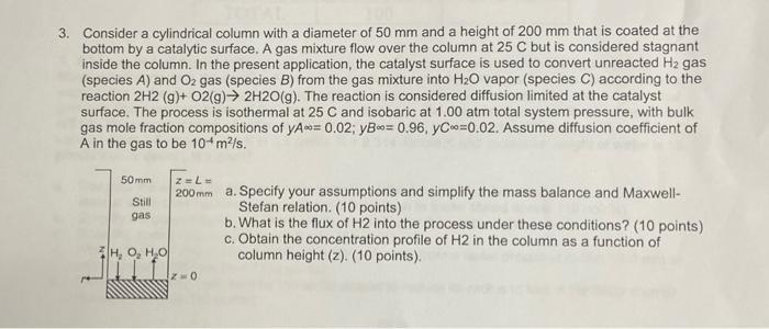 Solved 3. Consider a cylindrical column with a diameter of | Chegg.com