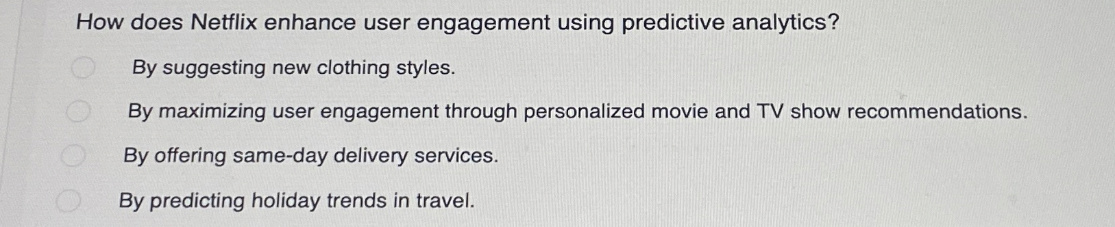 Solved How does Netflix enhance user engagement using | Chegg.com