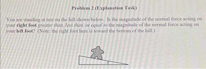 Solved You are standing at rest on the hill shown below. Is | Chegg.com