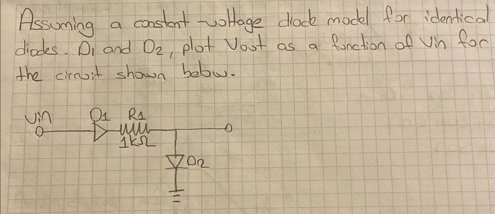 Solved Assuming a constnt volltage diode model for identical | Chegg.com
