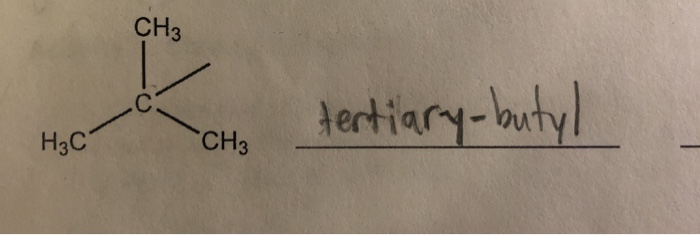 Solved CH3 o tertiary-butyl C tertiary-butyl H₃ C CH₃ | Chegg.com