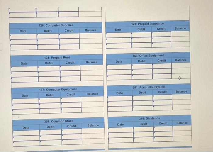 Solved Prepare ledger accounts (in balance column format) | Chegg.com