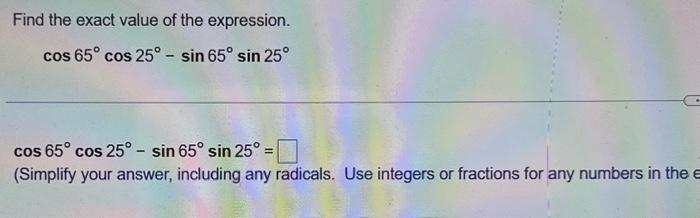 Solved Find the exact value of the expression. | Chegg.com