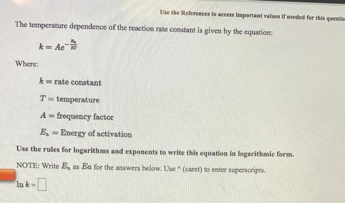 Solved Use the References to access Important values If | Chegg.com