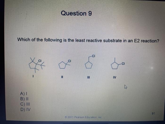 Solved Question 9 Which of the following is the least | Chegg.com