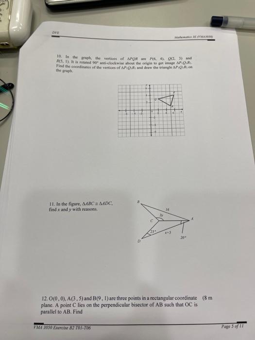 Solved 10. It the Eraph, the vertices of APOH are | Chegg.com