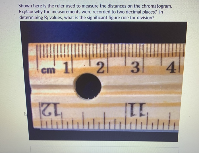Solved Shown here is the ruler used to measure the distances | Chegg.com