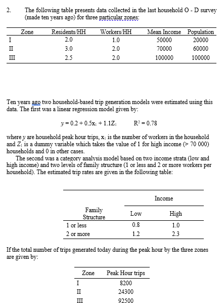 Solved 2. ﻿The following table presents data collected in | Chegg.com