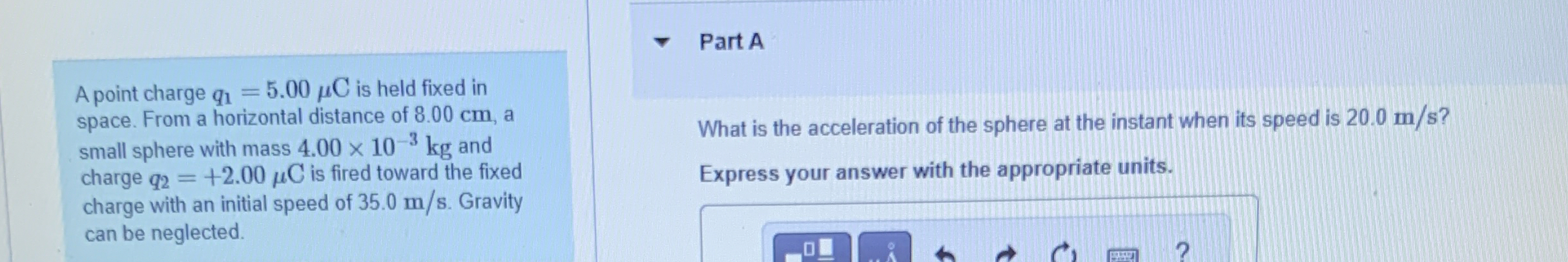 Solved A point charge q1=5.00μC ﻿is held fixed in space. | Chegg.com