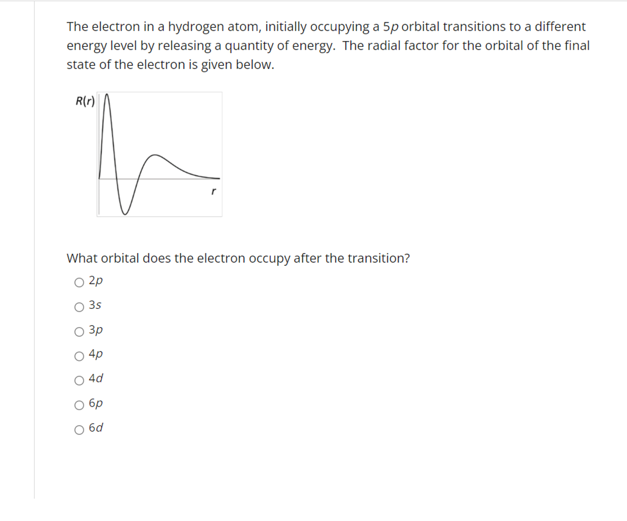 Solved The Electron In A Hydrogen Atom Initially Occupying
