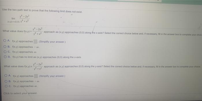 Solved Use the two-path test to prove that the following | Chegg.com