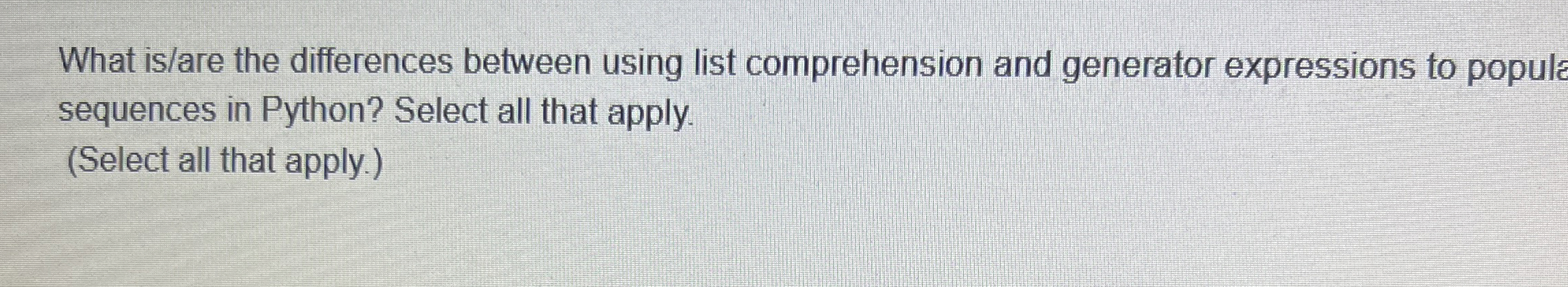 Solved What Is Are The Differences Between Using List