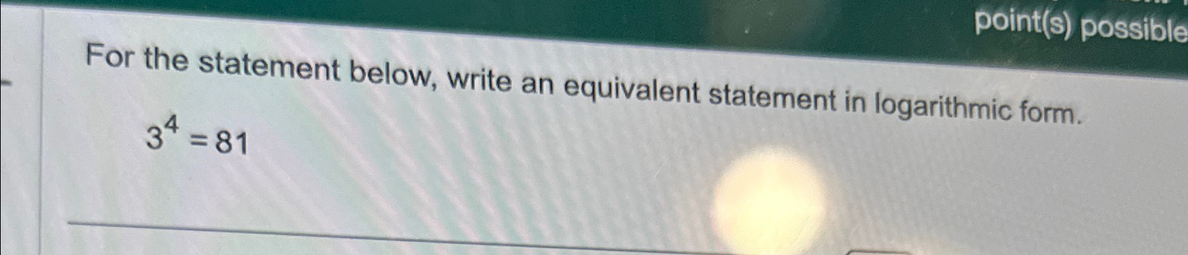 Solved For the statement below, write an equivalent | Chegg.com