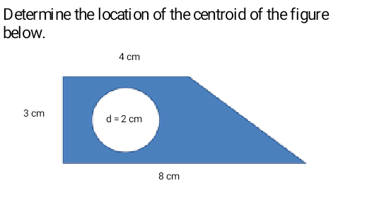 Solved Determine the location of the centroid of the figure | Chegg.com