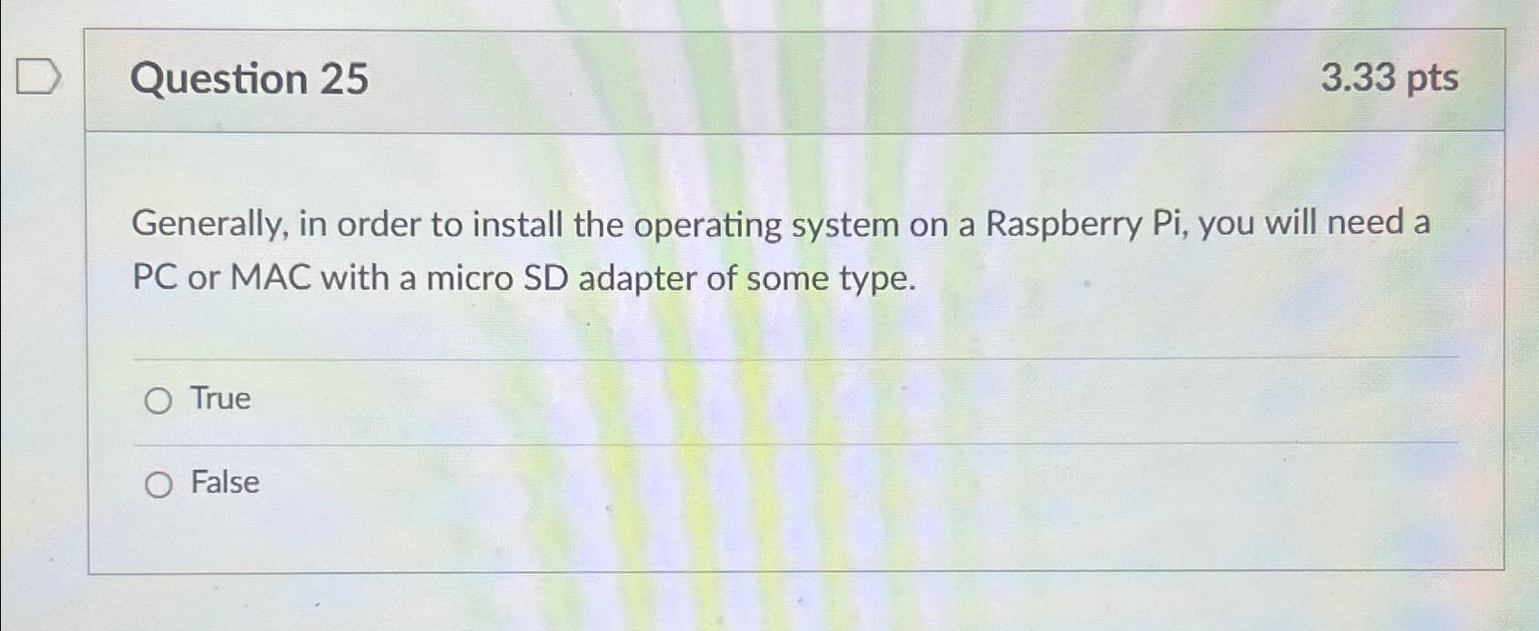 Solved Question 253.33 ﻿ptsGenerally, in order to install | Chegg.com