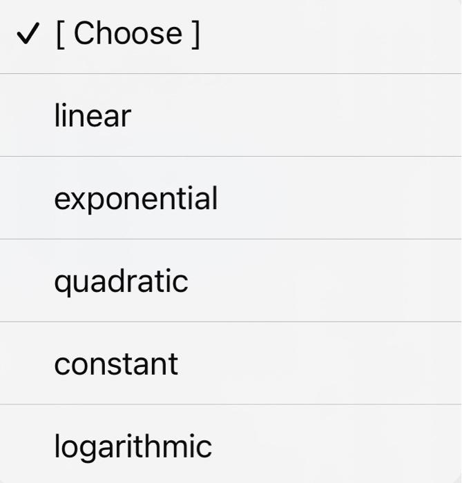 Solved Run-time Analysis: Match each of the following | Chegg.com