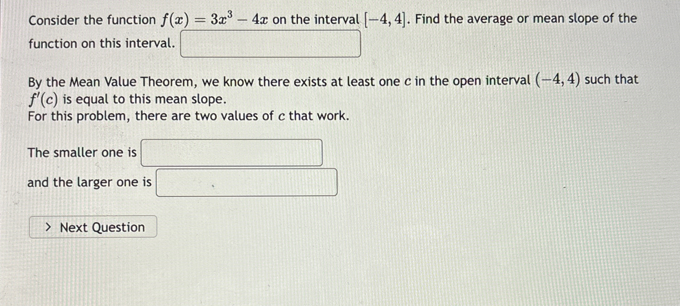 Solved Consider the function f(x)=3x3-4x ﻿on the interval | Chegg.com