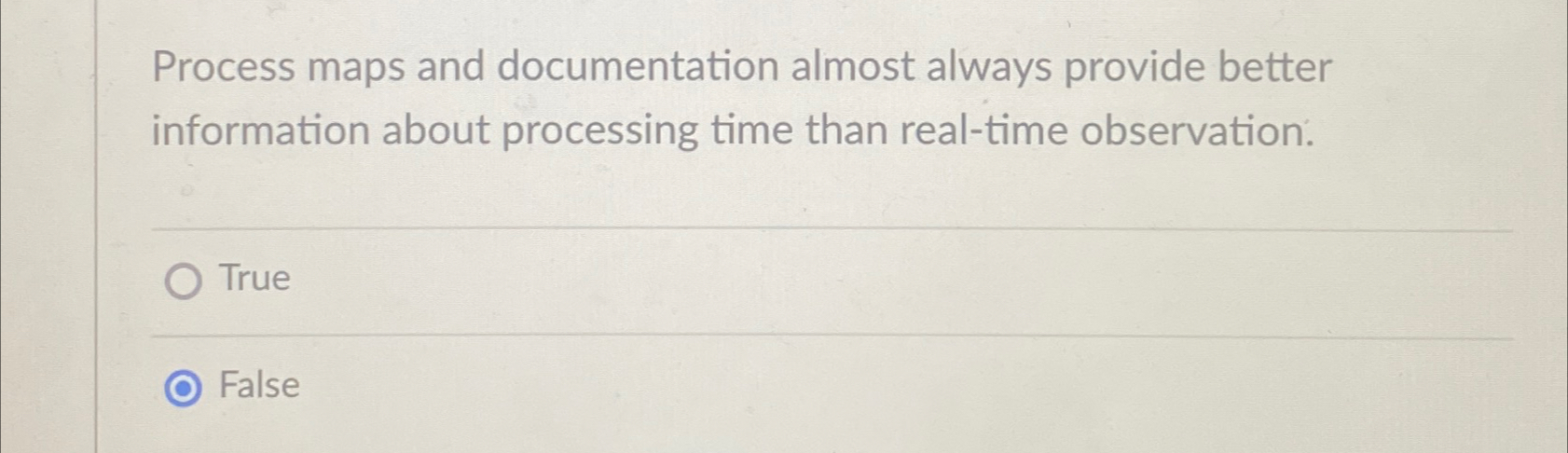 Solved Process maps and documentation almost always provide | Chegg.com