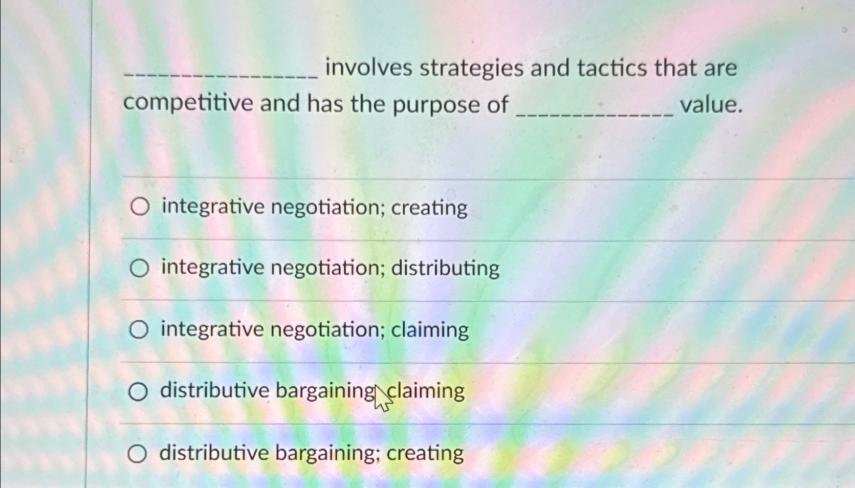 Solved involves strategies and tactics that arecompetitive | Chegg.com