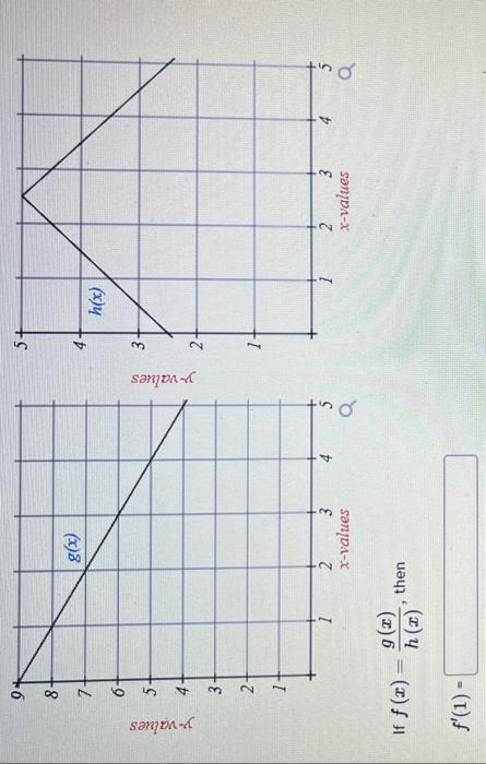 Solved If f(x)=h(x)g(x), then f′(1)= | Chegg.com
