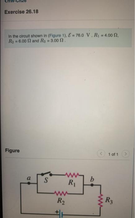 Solved CHW Exercise 26.18 In the circuit shown in (Figure | Chegg.com