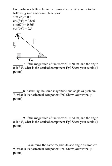 Cosine Example Problem