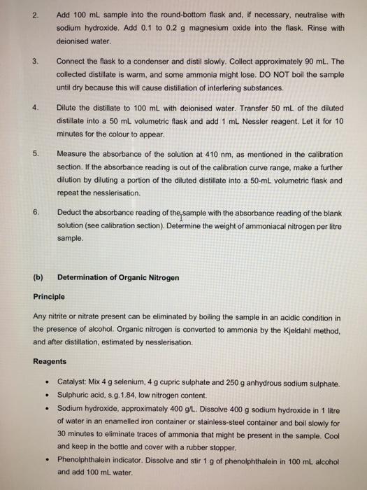 Solved EXPERIMENT 4: Determination of Total Nitrogen in | Chegg.com