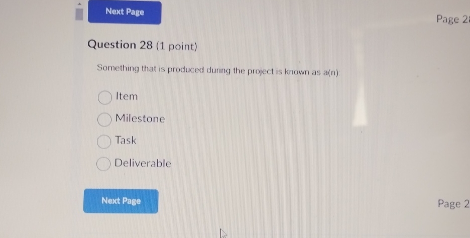 Solved Question 28 (1 ﻿point)Something that is produced | Chegg.com