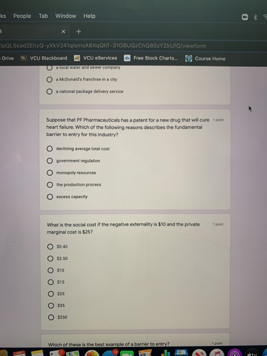 Solved Blackboard VCU eServices Free Stock Charts... Course | Chegg.com