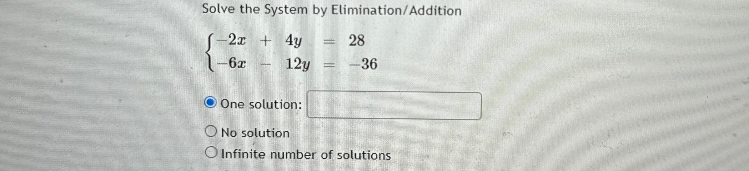 Solved Solve the System by | Chegg.com