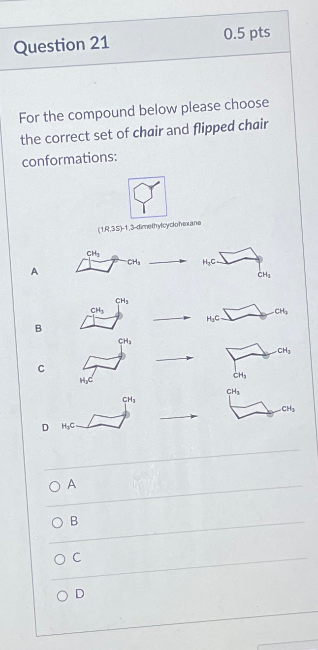 Solved Question 210.5ptsFor the compound below please choose | Chegg.com