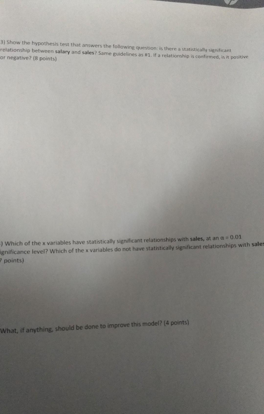 Solved statistically significant? Write out the hypotheses. | Chegg.com