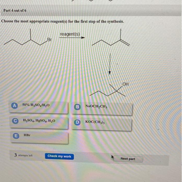Solved Choose the most appropriate reagent(s) for the first | Chegg.com