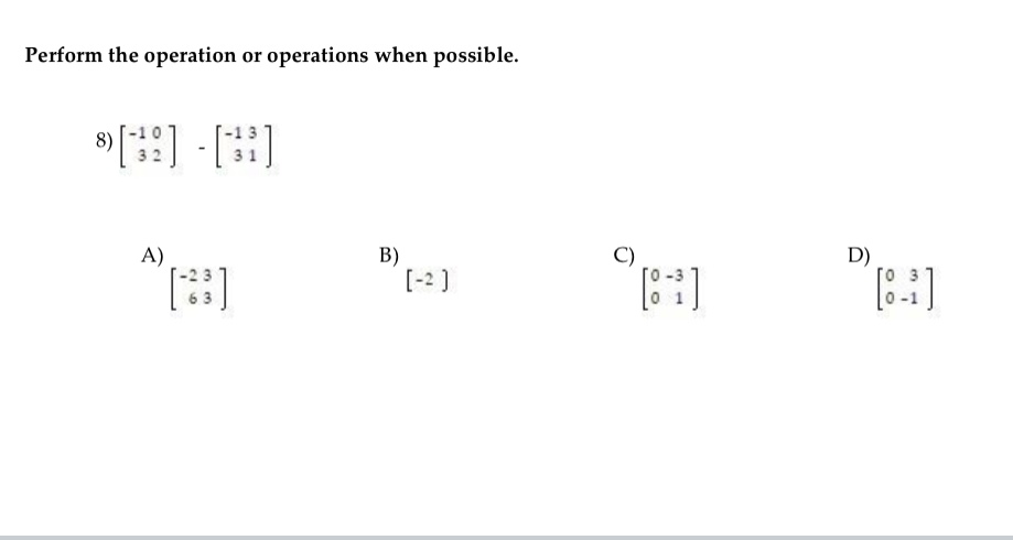 Solved Perform the operation or operations when | Chegg.com