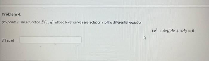 Solved (25 points) Find a function F(x,y) whose level curves | Chegg.com