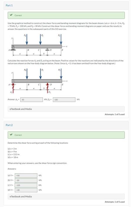 Solved - 70kN,PC=100kN, and Pr+30kN. Coentruct the | Chegg.com
