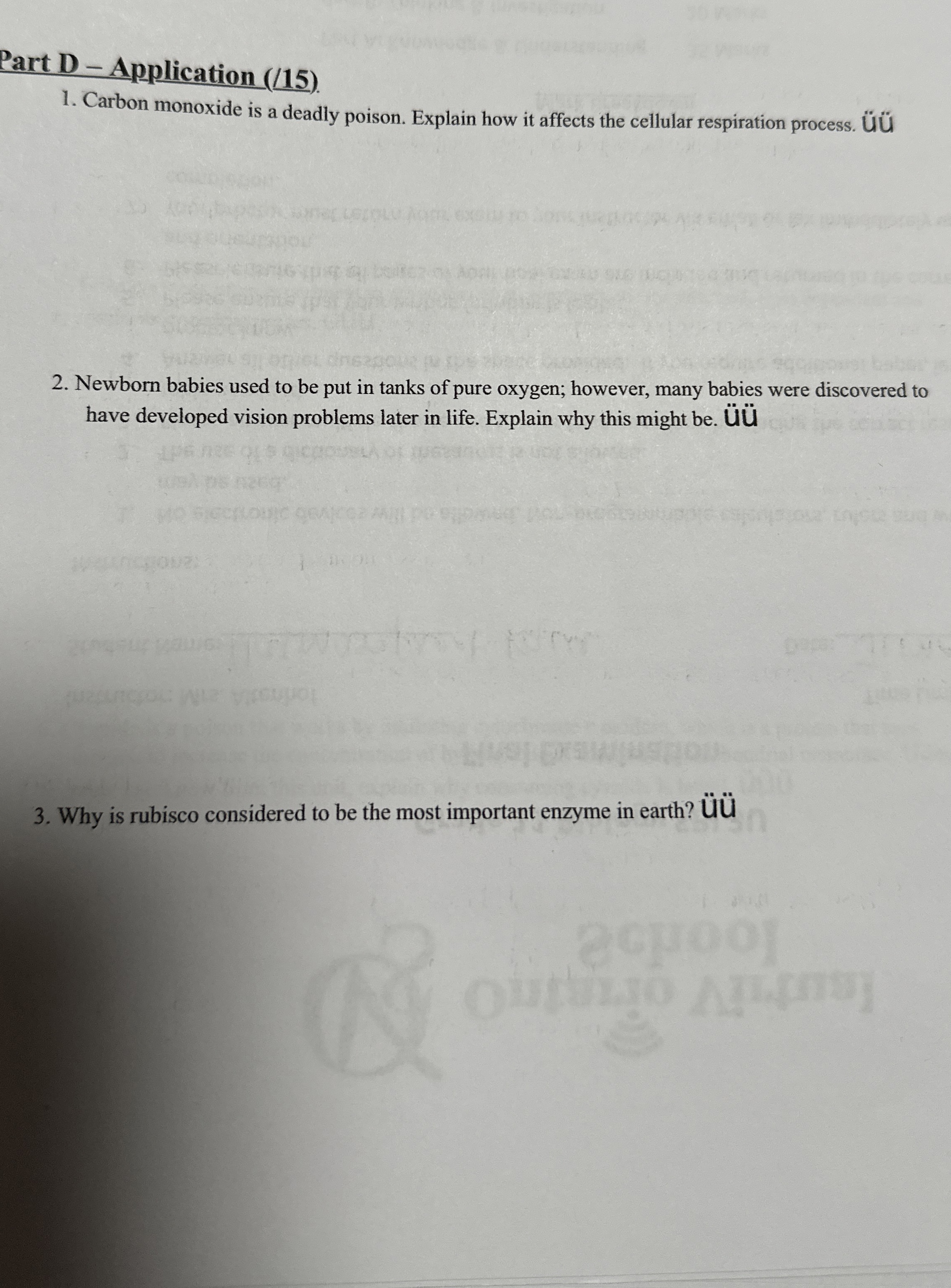 Solved Part D - ﻿Application ( 115 )Carbon monoxide is a | Chegg.com