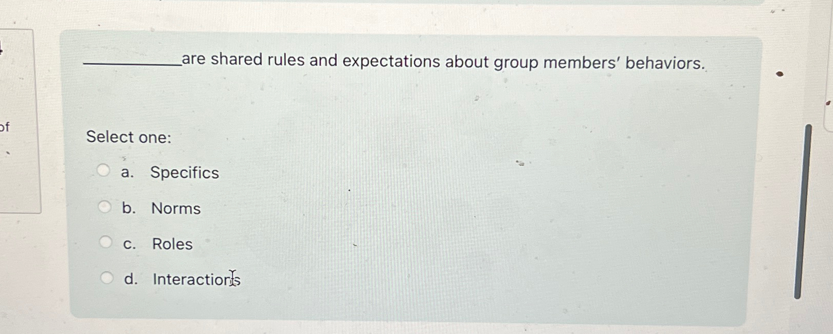 Solved are shared rules and expectations about group | Chegg.com