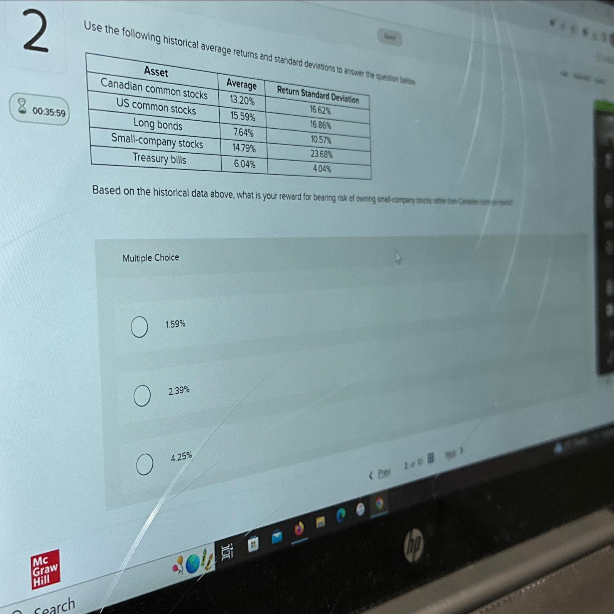 Solved Use the following historical average returns and | Chegg.com